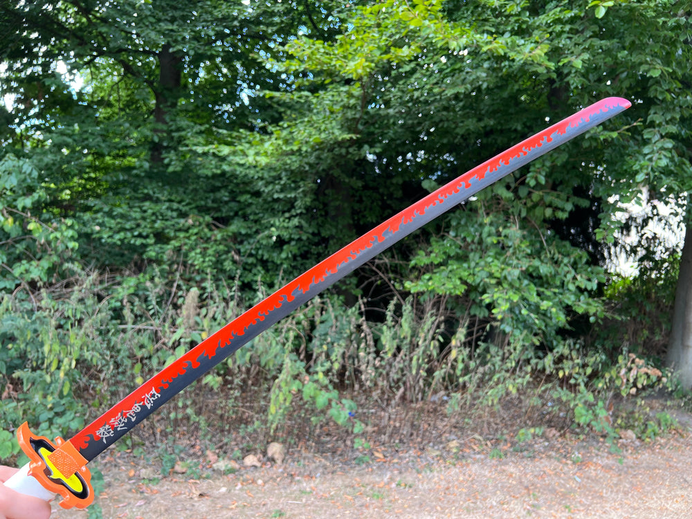 Kyojuro Rengoku Katana with Bamboo Blade-Demon Slayer: Kimetsu No Yaib